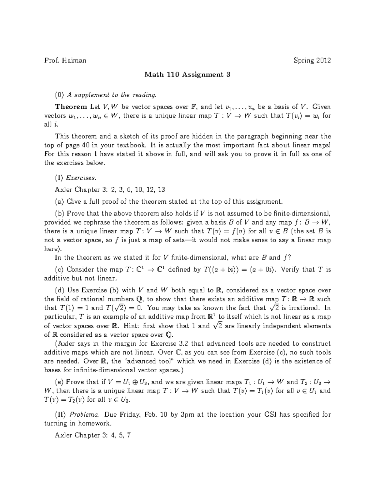 Homework 03 - practice materials - Prof. Haiman Spring 2012 Math 110 ...