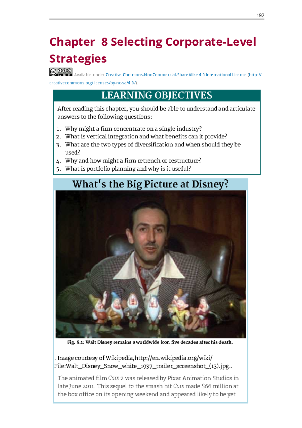 Stratman Assignment - Chapter 8 Selecting Corporate-Level Strategies Available under Creative ...