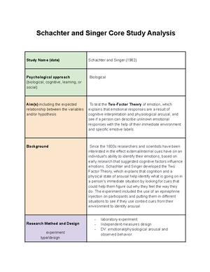 Aice Psychology Canli et al - Canli et al. Core Study Analysis Study ...