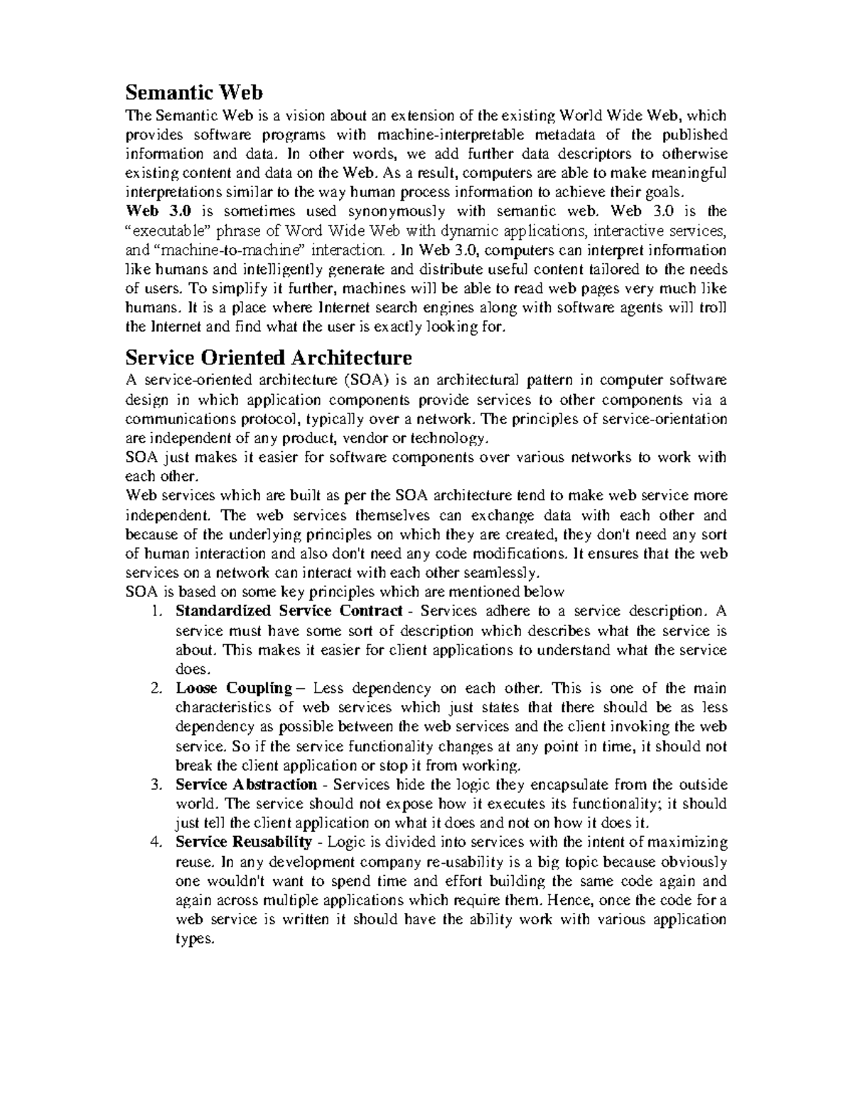 Unit 6 - Semantic Web The Semantic Web is a vision about an extension of the existing World Wide ...