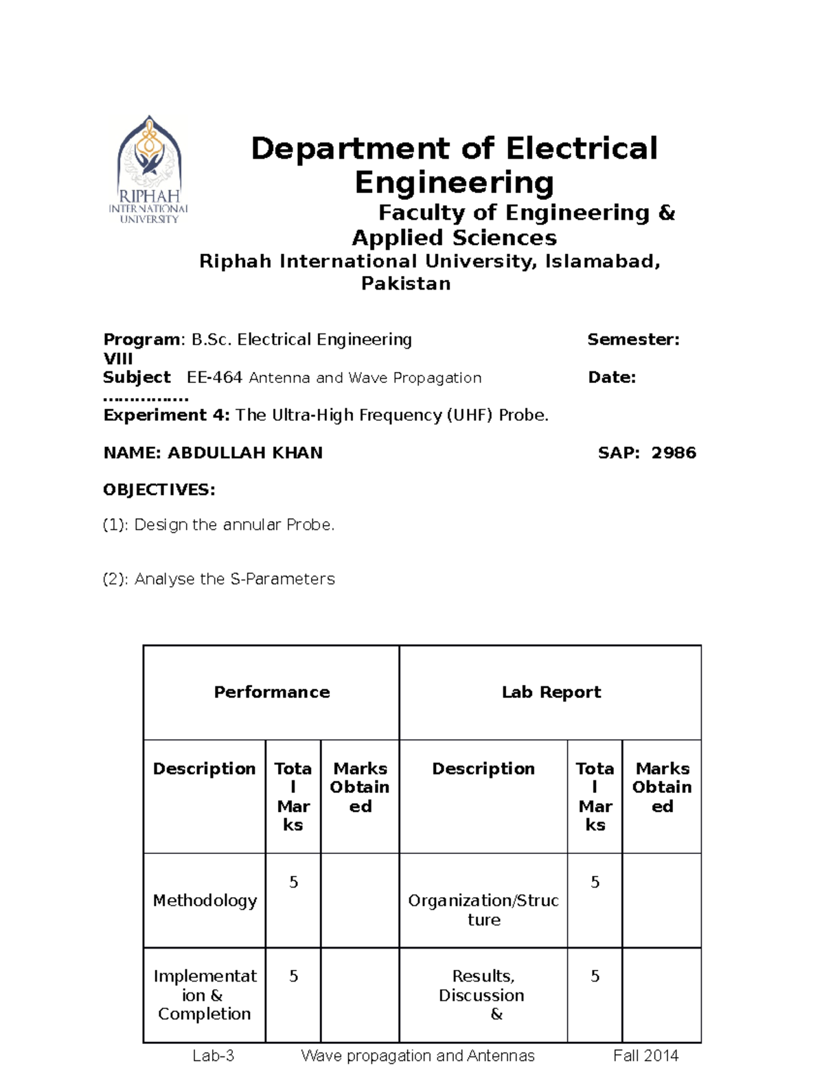 Abdullah khan 2986 lab 3 - Department of Electrical Engineering Faculty ...