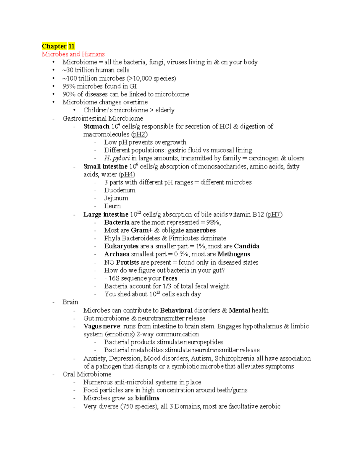 Micro-Ch11 - ch11 - Chapter 11 Microbes and Humans - Microbiome = all ...