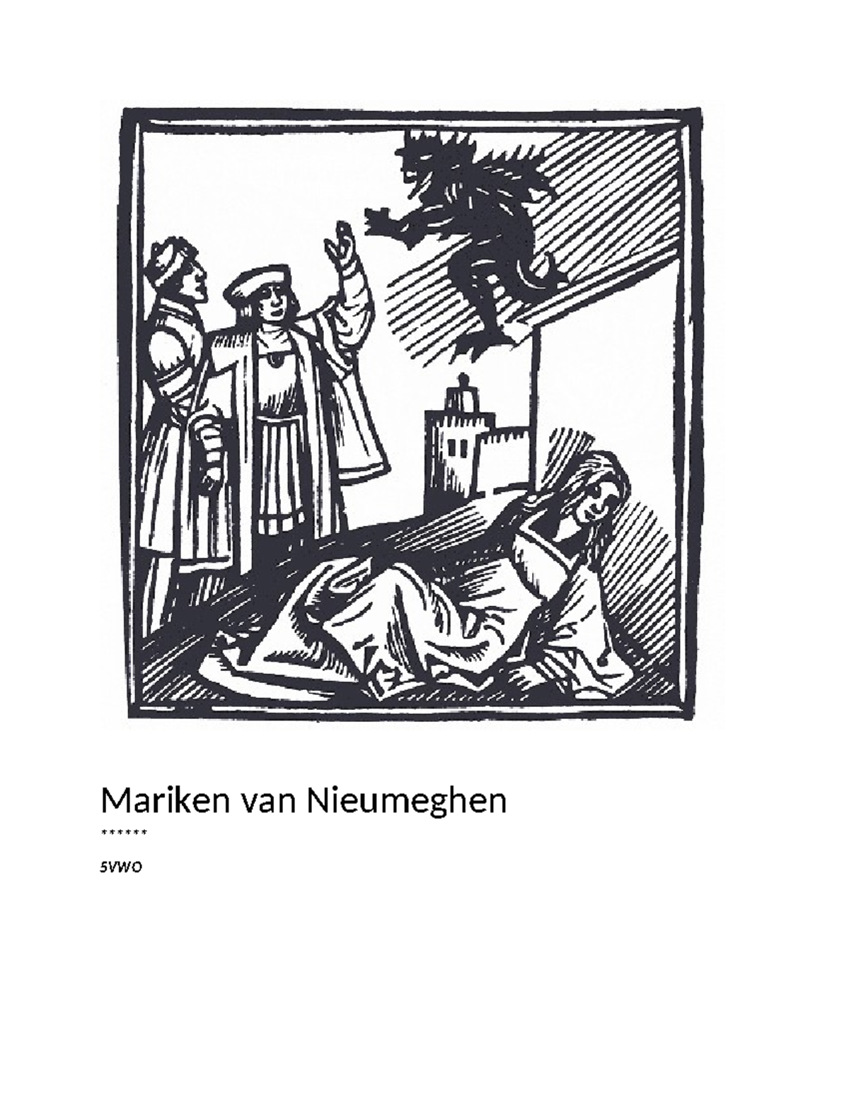 5.1 NL mariken - Copy - Mariken van Nieumeghen ****** 5VWO Nederlands ...