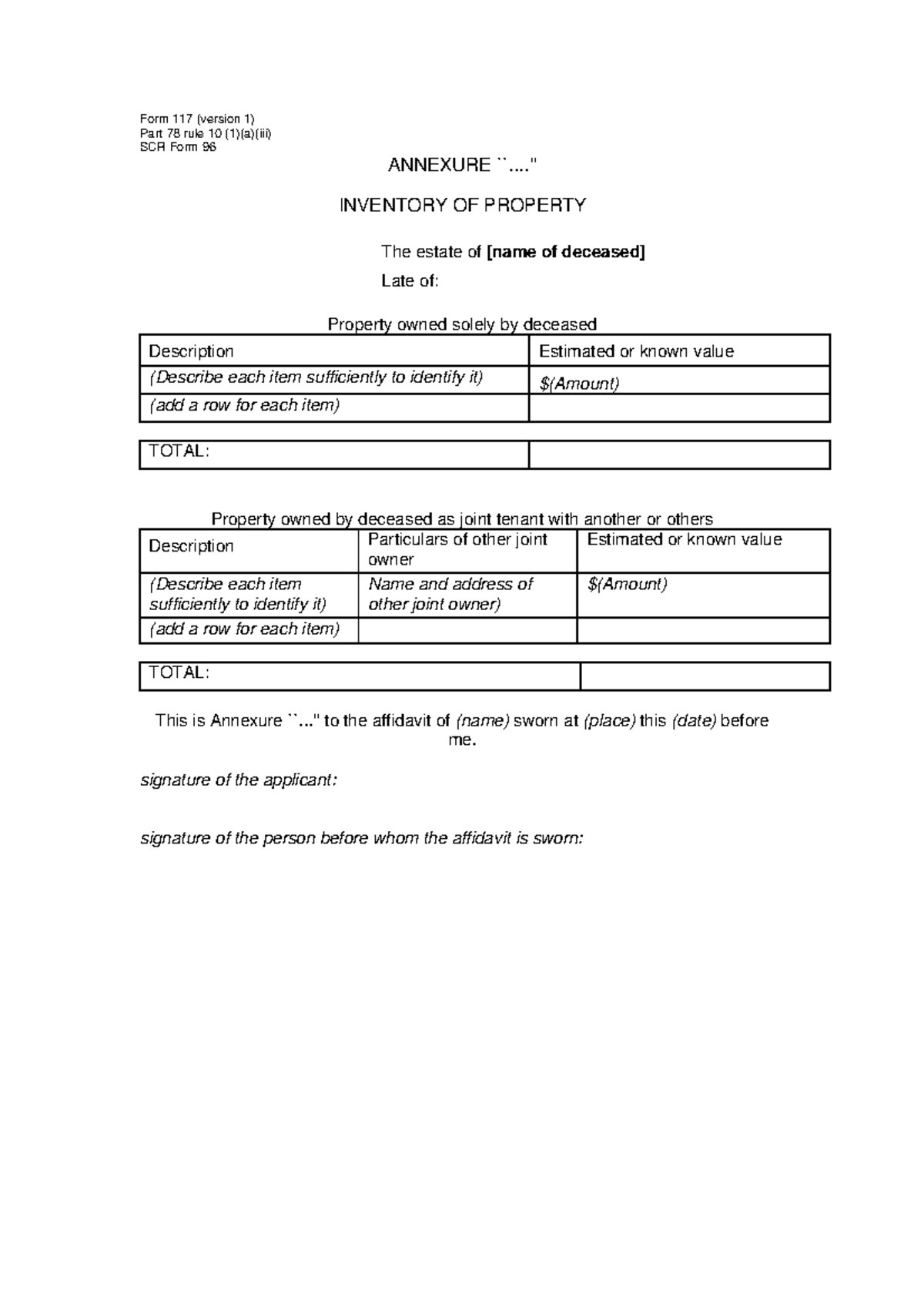 Ucpr form 117 v1 - Ucpr form 117 v1 for Exam - Form 117 (version 1 ...