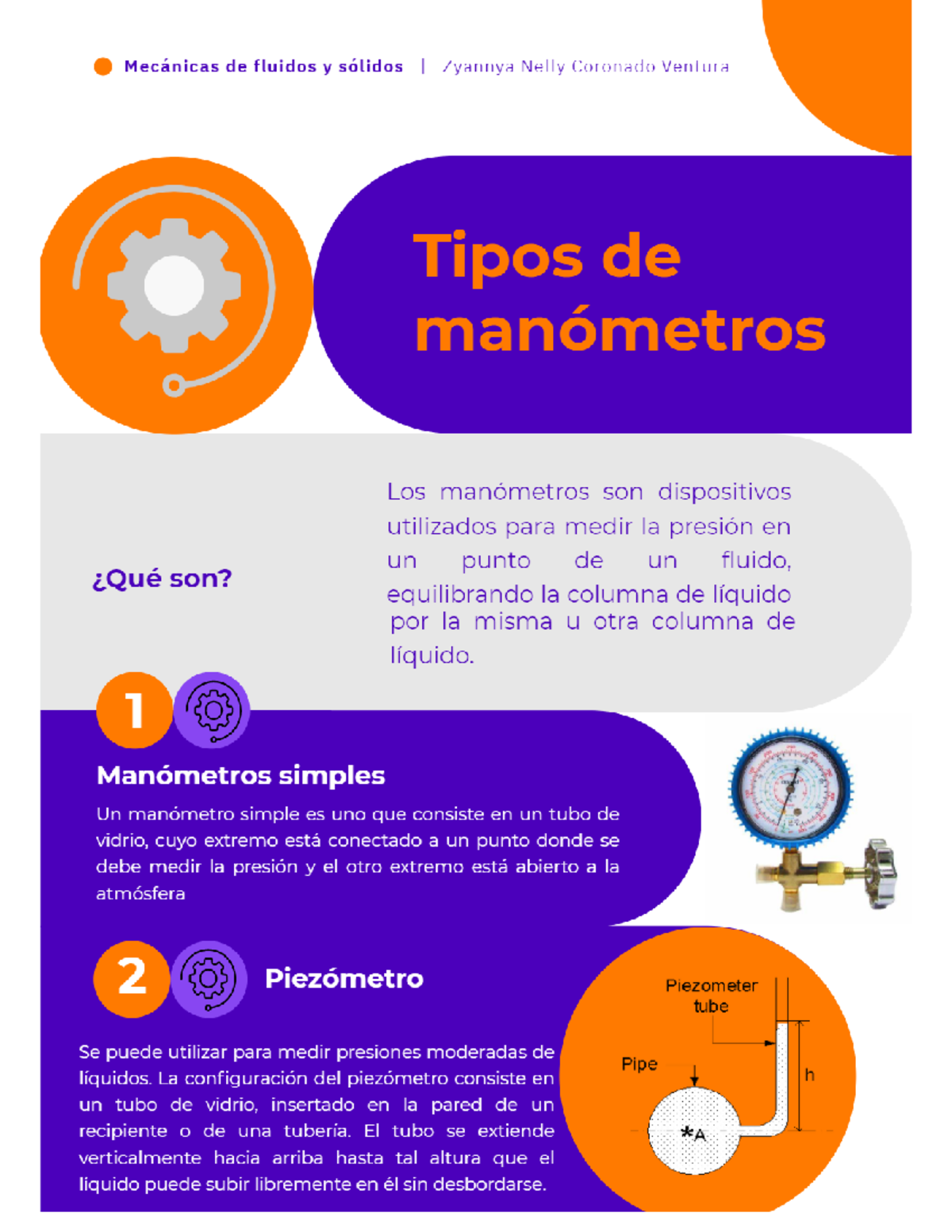 Tipos de manometros doc - Mecánica De Fluidos Y Sólidos - Studocu