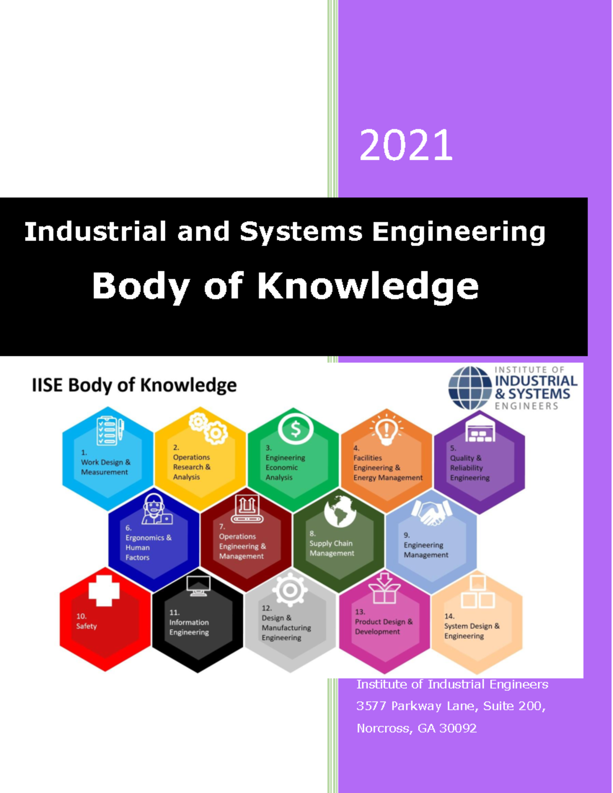 Industrial and Systems Engineering Body of Knowledge 2021 - Notable ...