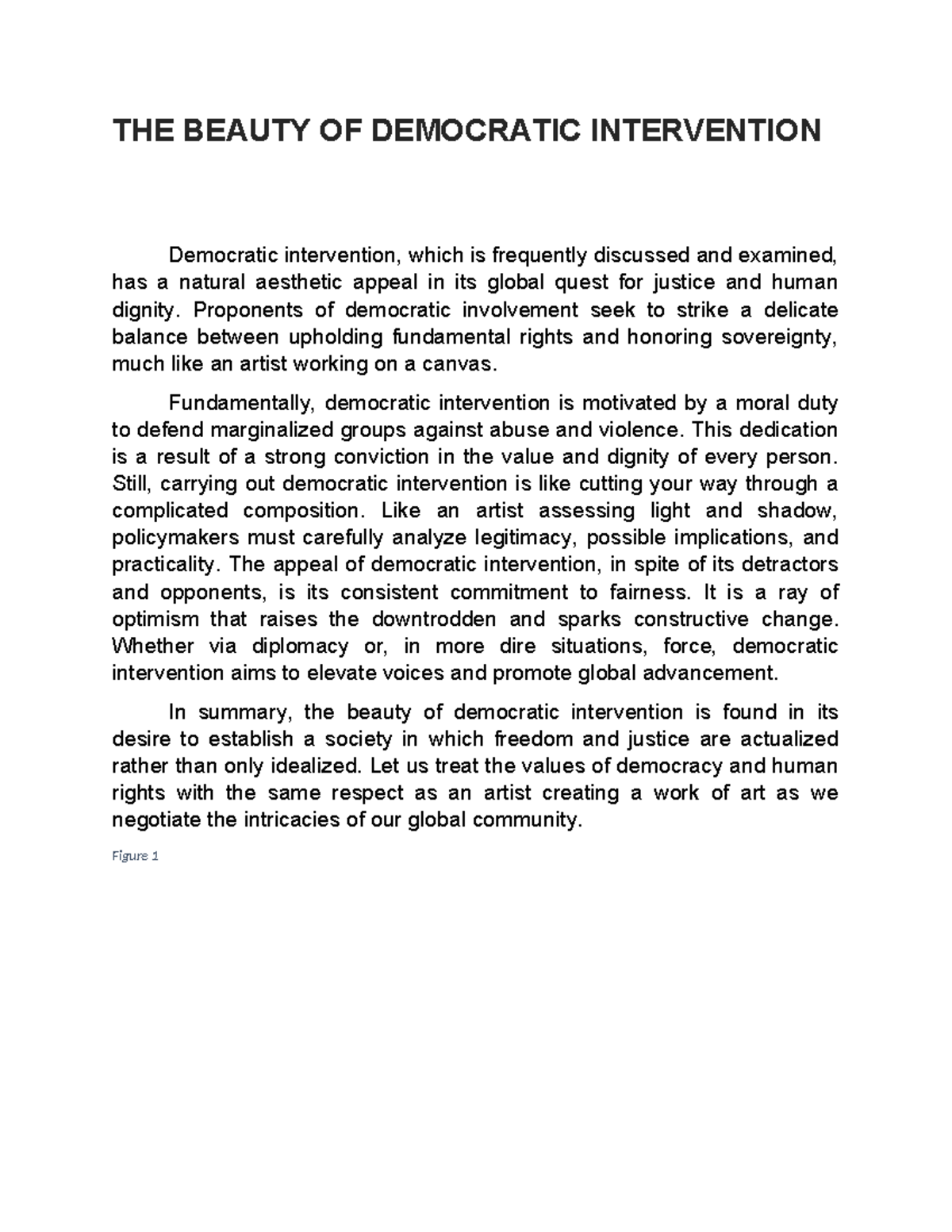 THE Beauty OF Democratic Intervention - THE BEAUTY OF DEMOCRATIC ...