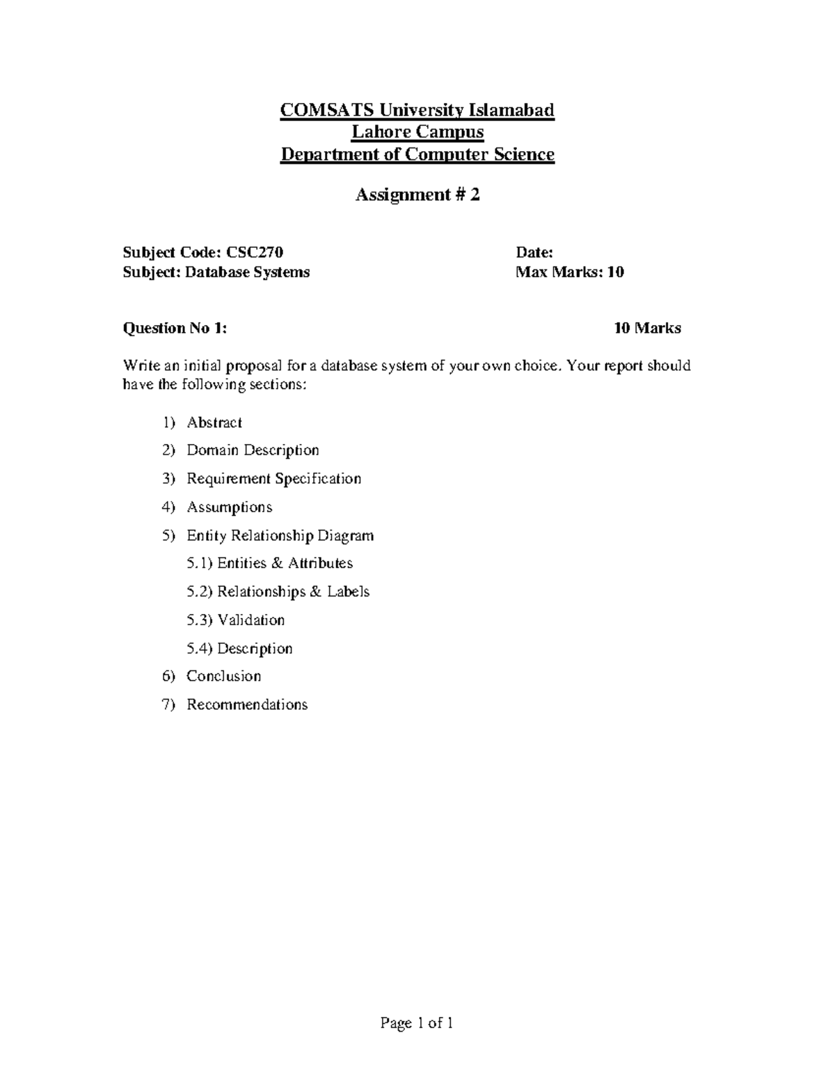 Assignment 2 - asdasdsadas - Page 1 of 1 COMSATS University Islamabad ...