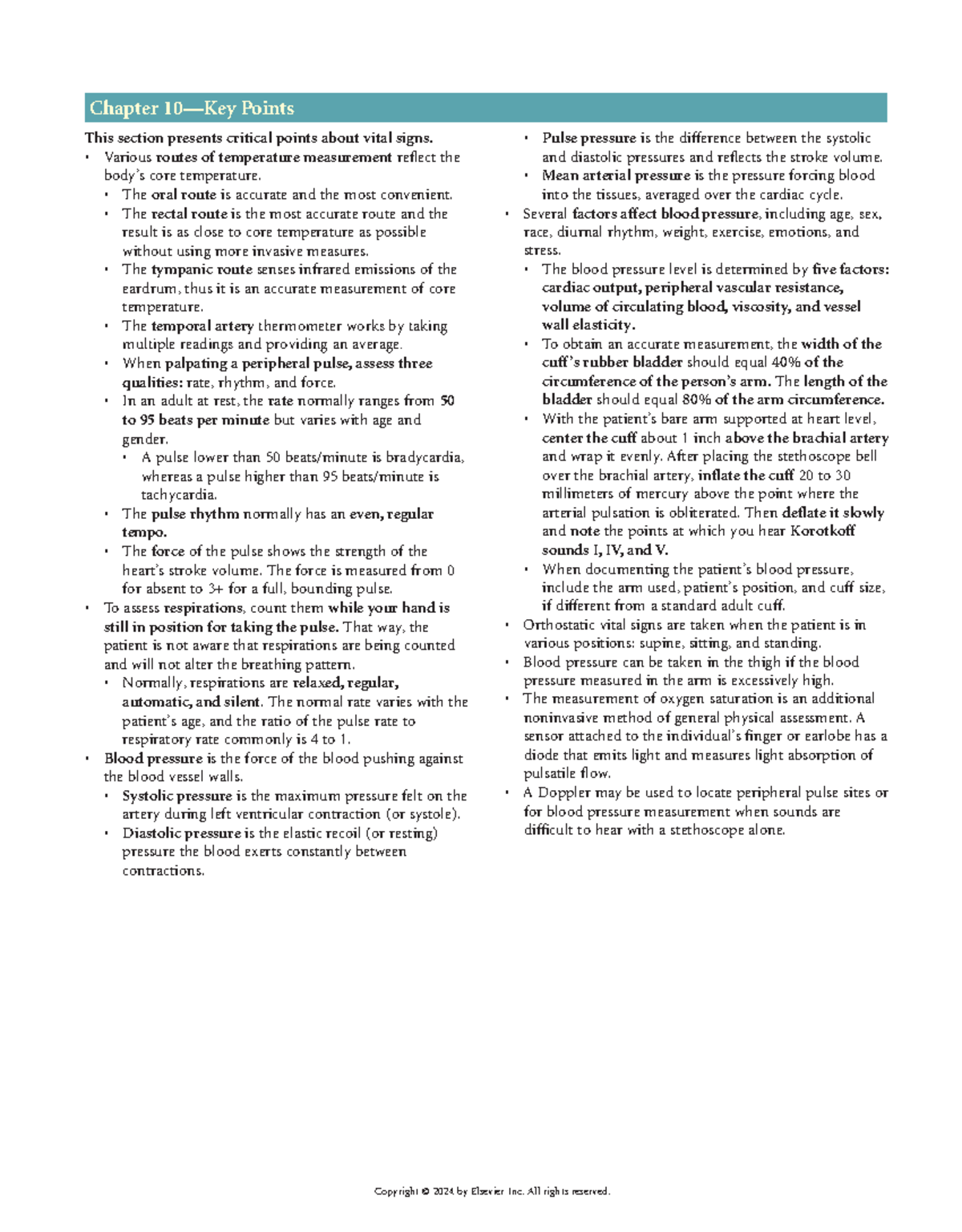 Chapter 010 - study doc - Copyright © 2024 by Elsevier Inc. All rights ...