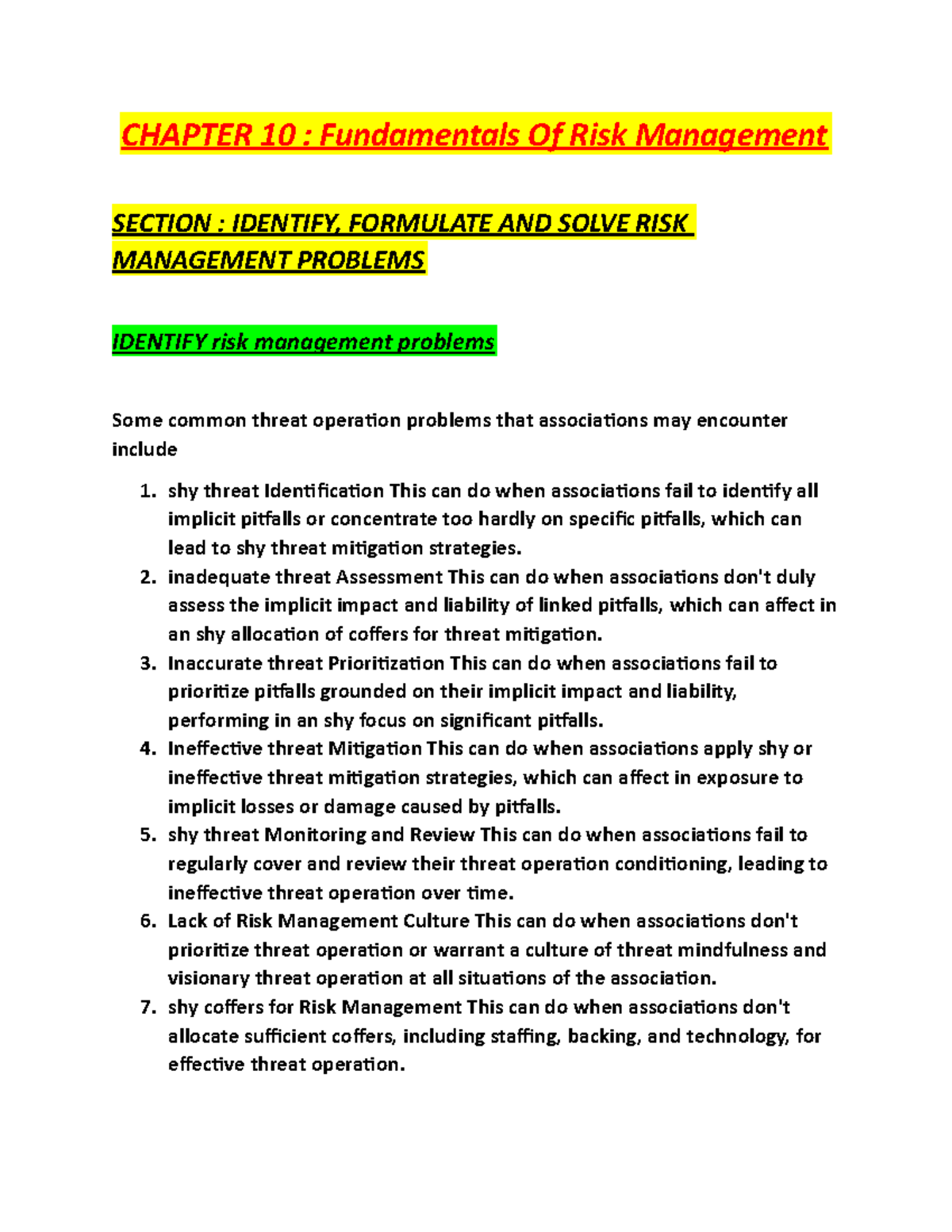 Chapter 10 Fundamentals Of Risk Management - CHAPTER 10 : Fundamentals ...