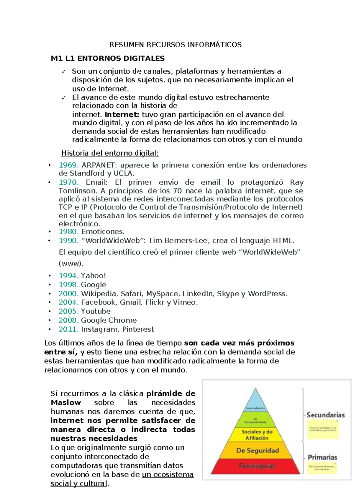 Recursos Informaticos M1 - RESUMEN RECURSOS INFORMÁTICOS M1 L 1 ...