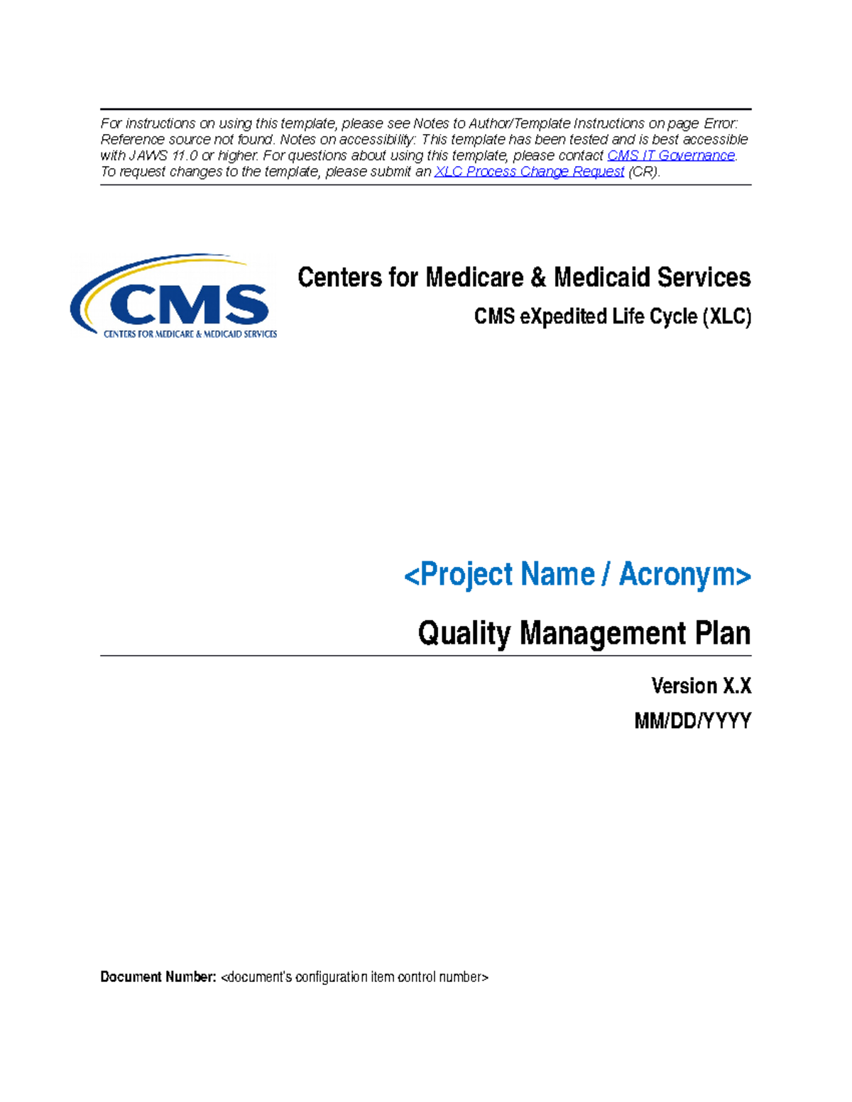 Quality Management Plan - For instructions on using this template ...