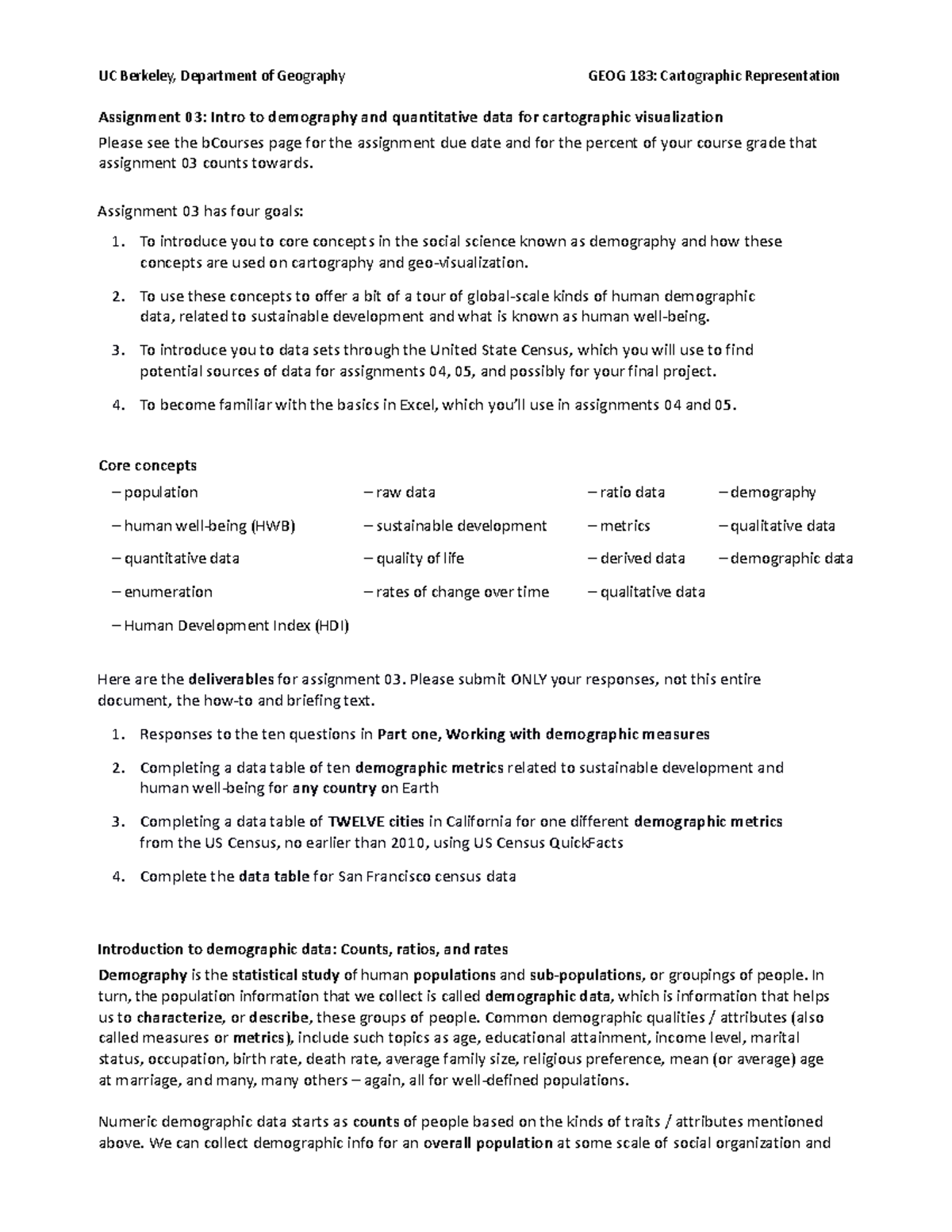 183 A03 demography and Excel – HOW to DO - UC Berkeley, Department of ...