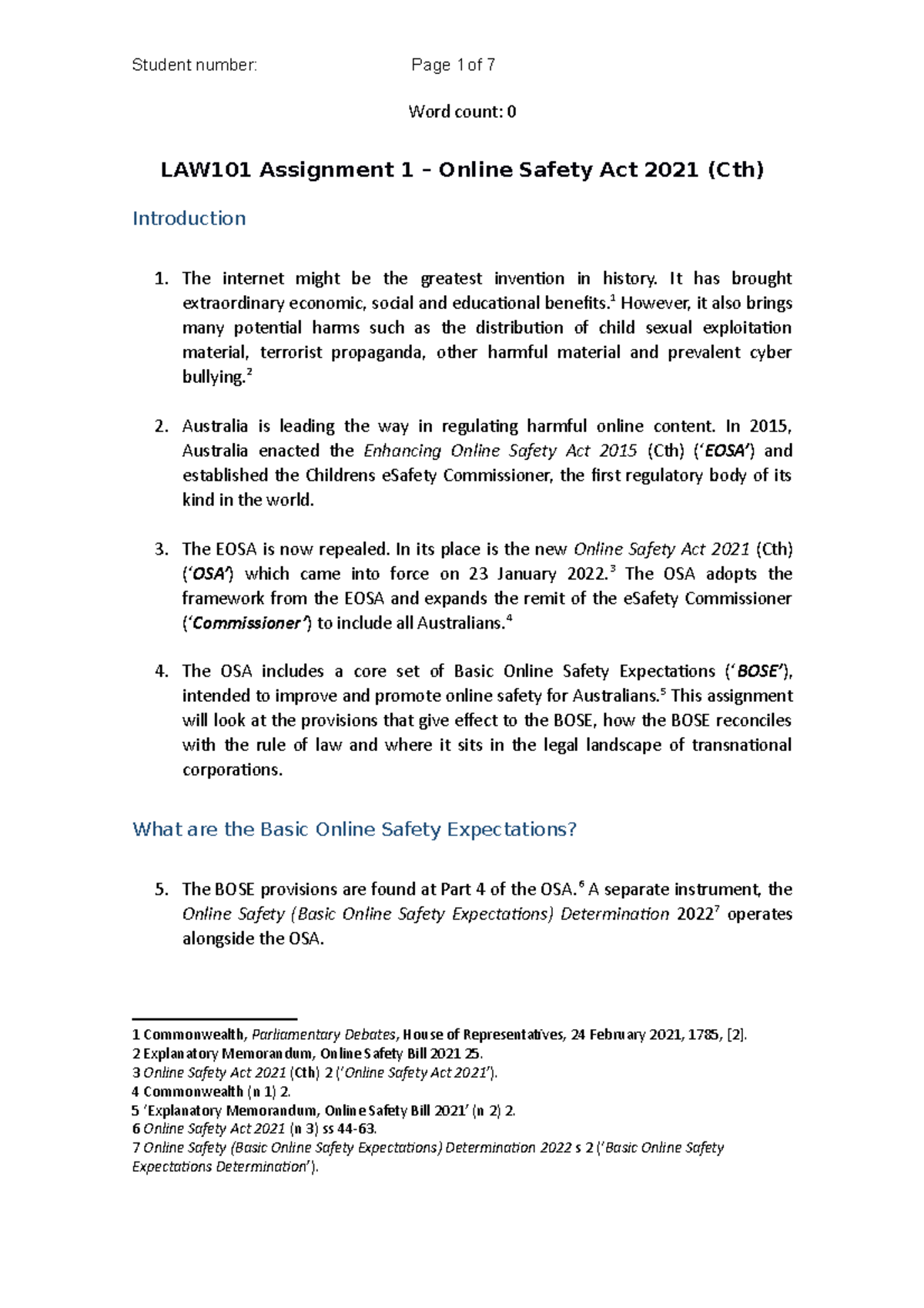 Online Safety Act 2021: Basic Online Safety Expectations and the Rule ...