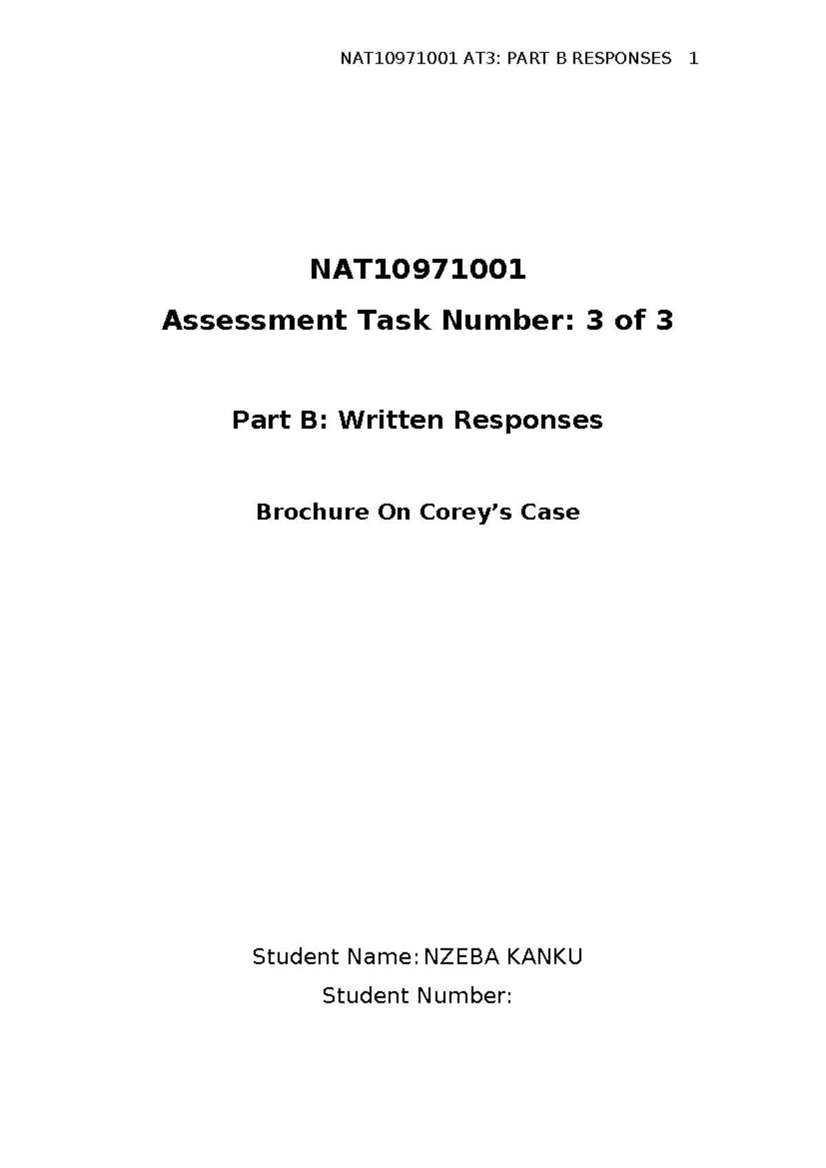 Nzebakankunat 10971001 AT3 01 TQM v2 - NAT Assessment Task Number: 3 of ...