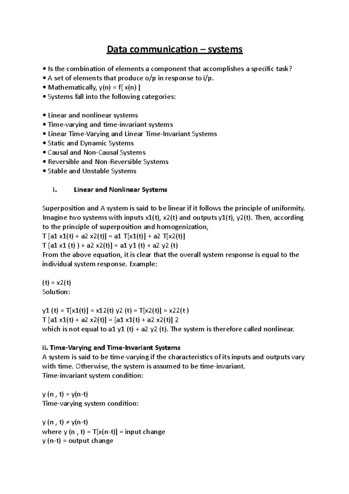 Data communication – systems - Data communication – systems Is the combination of elements a ...