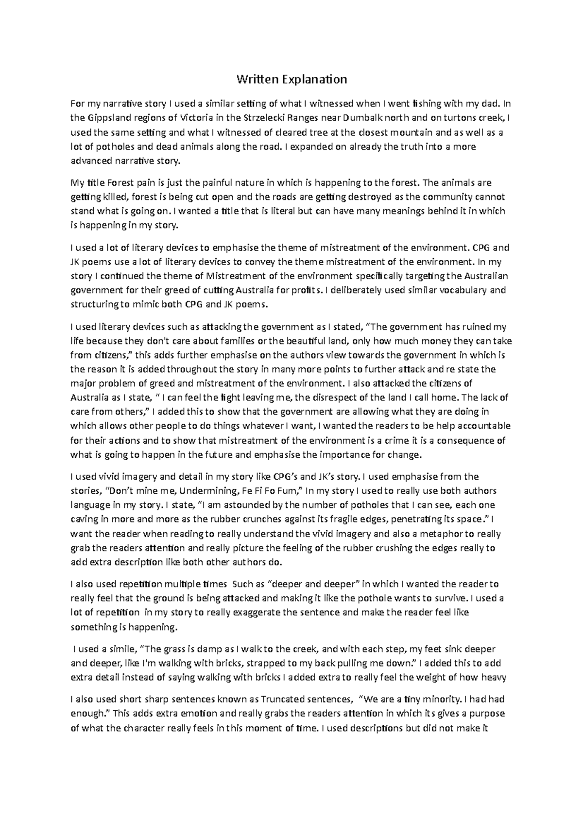 Written Explanation - Summary - The Rowman and Littlefield Guide to ...