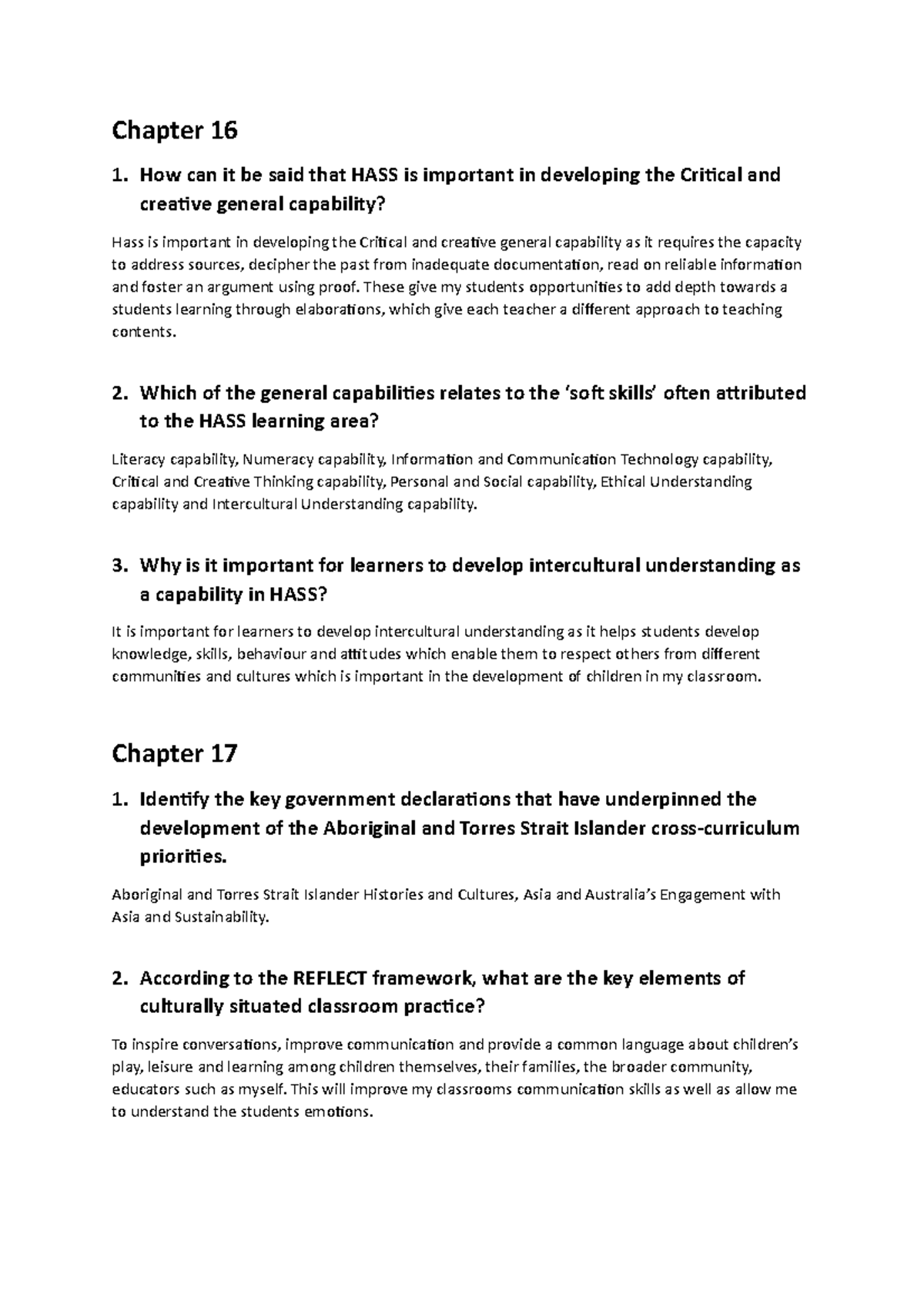 Module 5 PHE - work - Chapter 16 1. How can it be said that HASS is ...