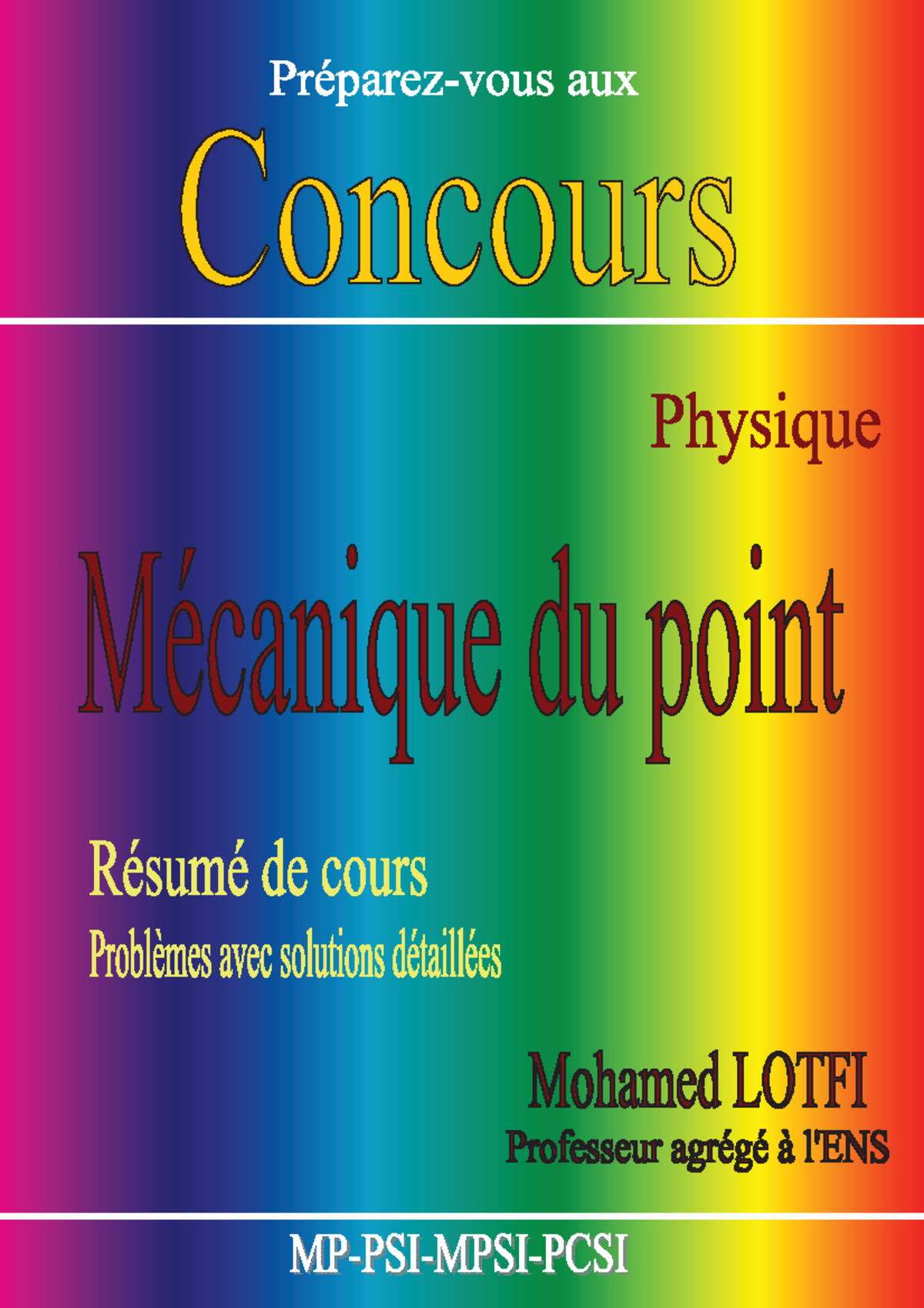 Mecanique du point - Resumé de cours et problemes avec solutions ...