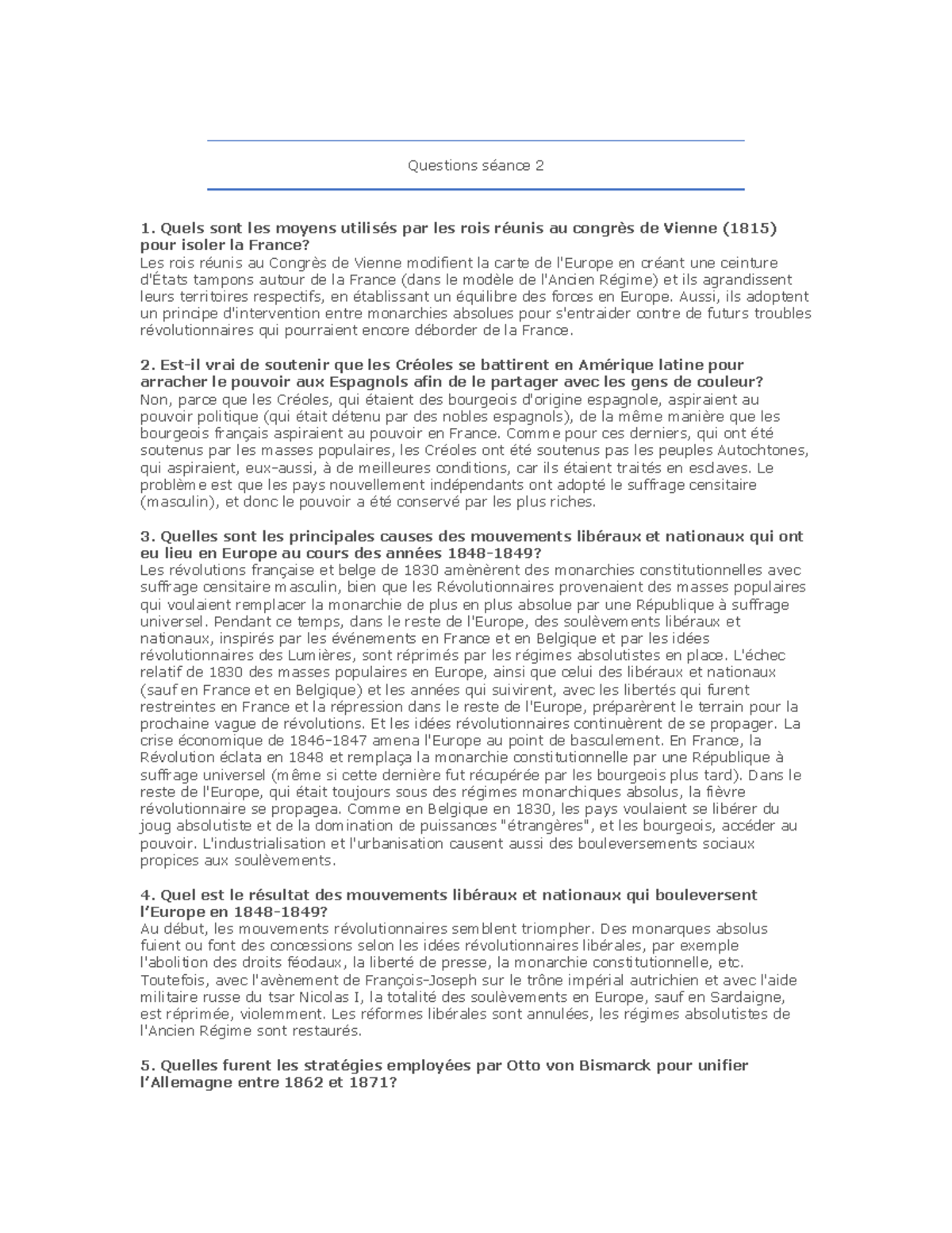 Questions séance 2 - Andrée-Anne Plourde (Enseignante) - Questions ...