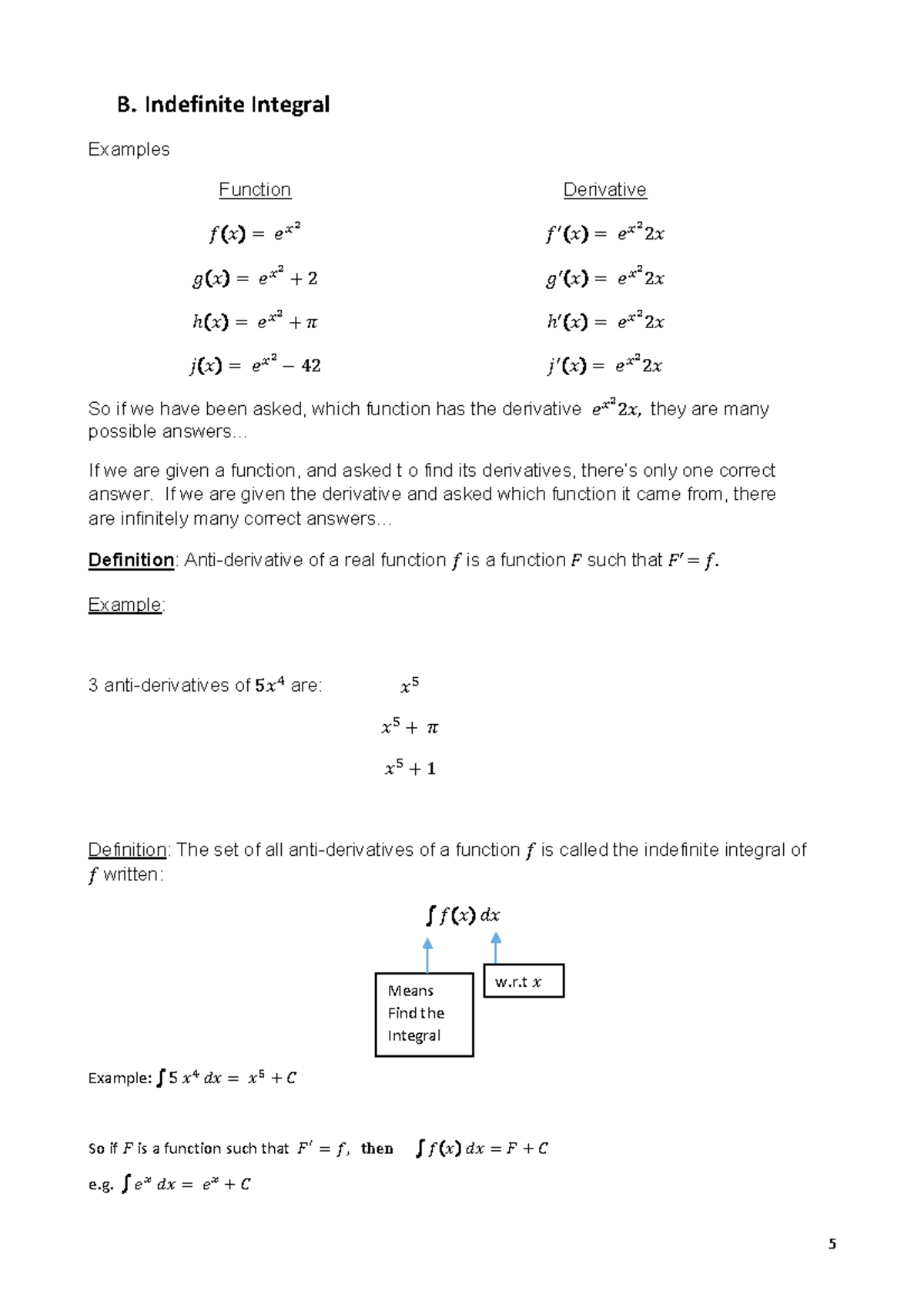 Integration, lecture notes that helps you understand integration better ...