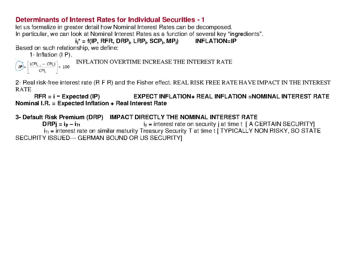 Characteristics inflation chap 2 part 2 - Warning: TT: undefined function: 32 Determinants of ...