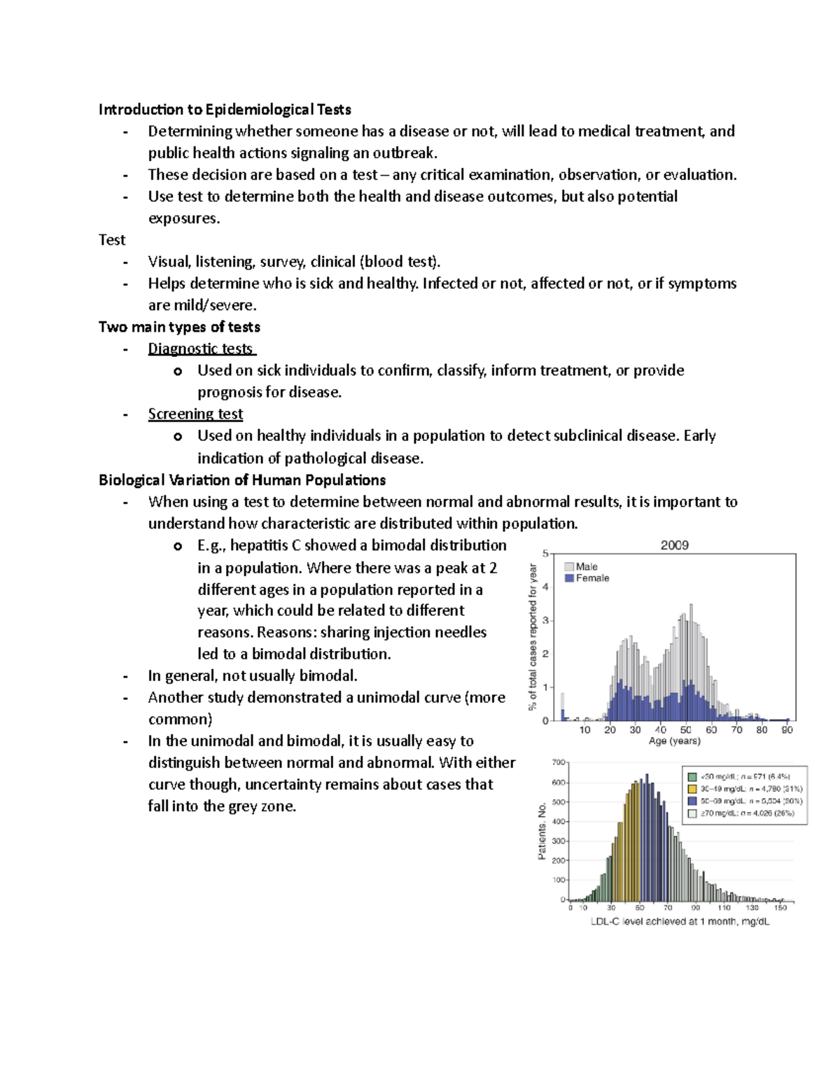 Unit 3 - screening a diagnostic testing - Introduction to ...