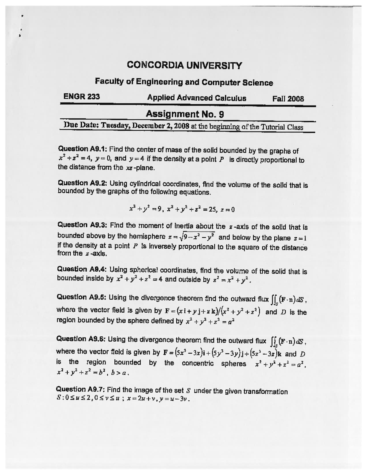 Assignment 9 - practice - ENGR 233 - Studocu