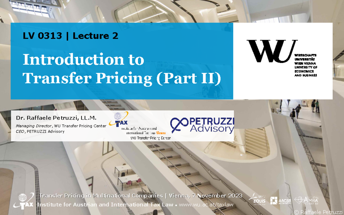 2 Introduction to Transfer Pricing (Part II) - Institute for Austrian ...