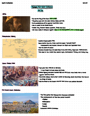 Highlights from World Civilizations (Part One) - World Civilization His ...