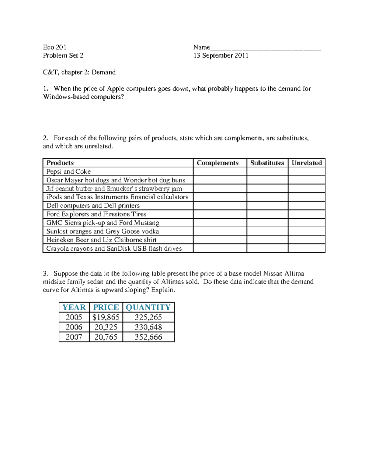 E201p02 - Eco practice problem set - Eco 201 Name ...