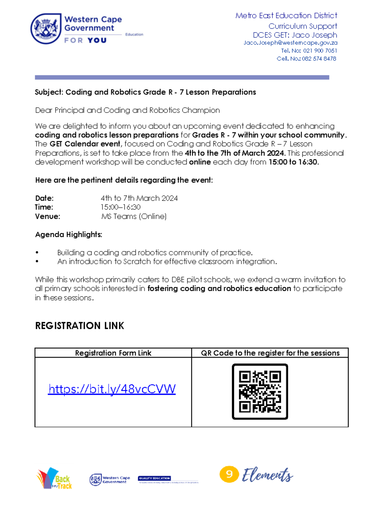 24. Coding AND Robotics Lesson Preparation 27022024 - Subject: Coding and Robotics Grade R - 7 ...