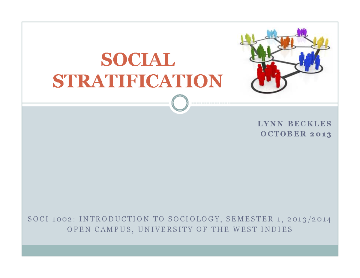 E Tutor Presentation on Unit 5 - Social Stratification SOCI - L Y N N B ...