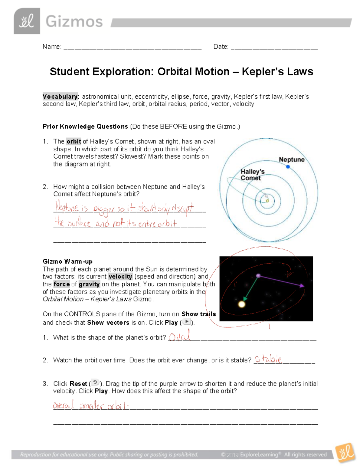 Orbital Motion Gizmo SE - Name ...