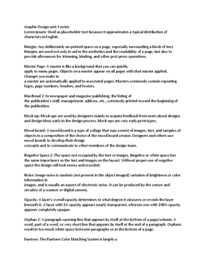 Graphic Design unit 6 notes - Graphic Design unit 6 notesFamily: All ...