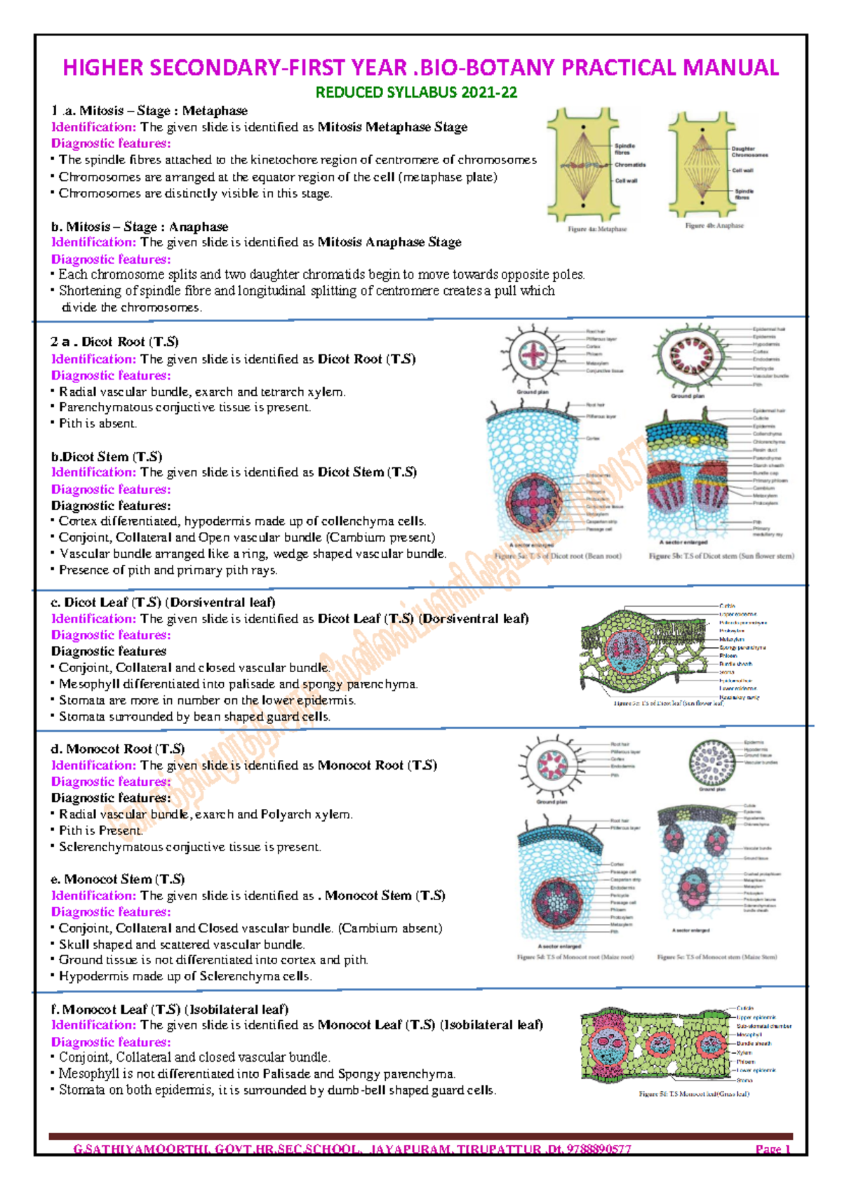 +1 Bio bot em practials (diagrams) 2021-22 - HIGHER SECONDARY-FIRST ...