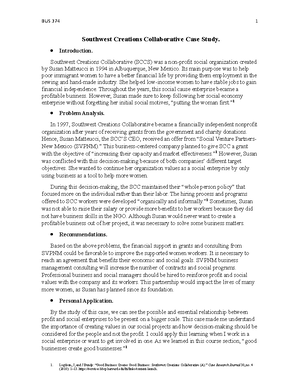 W13 CASE Analysis - KIVA - BUS 374 1 W13 CASE ANALYSIS: KIVA. Introduction. A company called ...