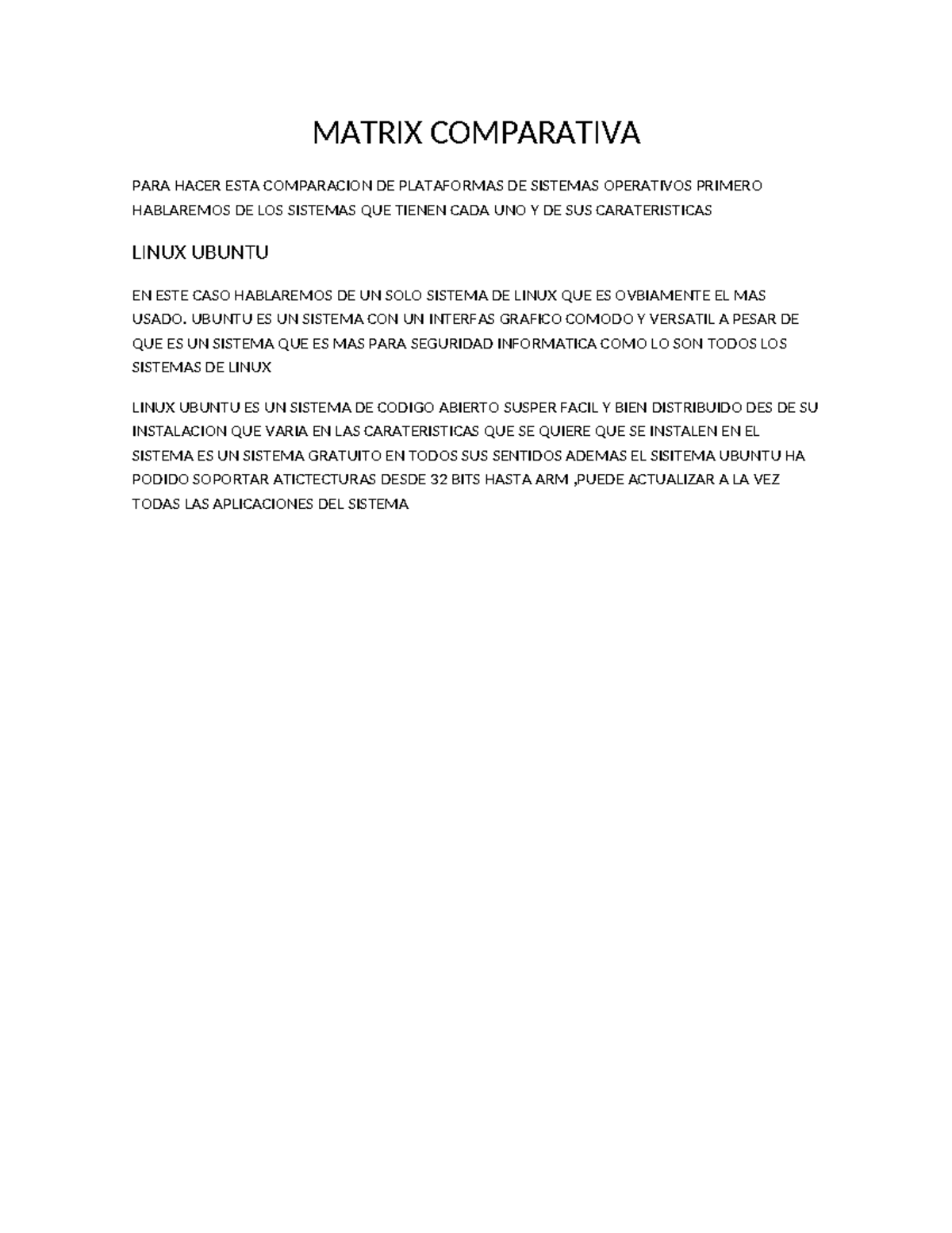 Carvajal Cecilio Matrix Comparativa - MATRIX COMPARATIVA PARA HACER ESTA COMPARACION DE ...