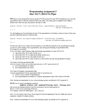 PA2 - Java - Programming Assignment 2 Due: Sept 16 , 2021@11:59pm Create a Java class file for ...