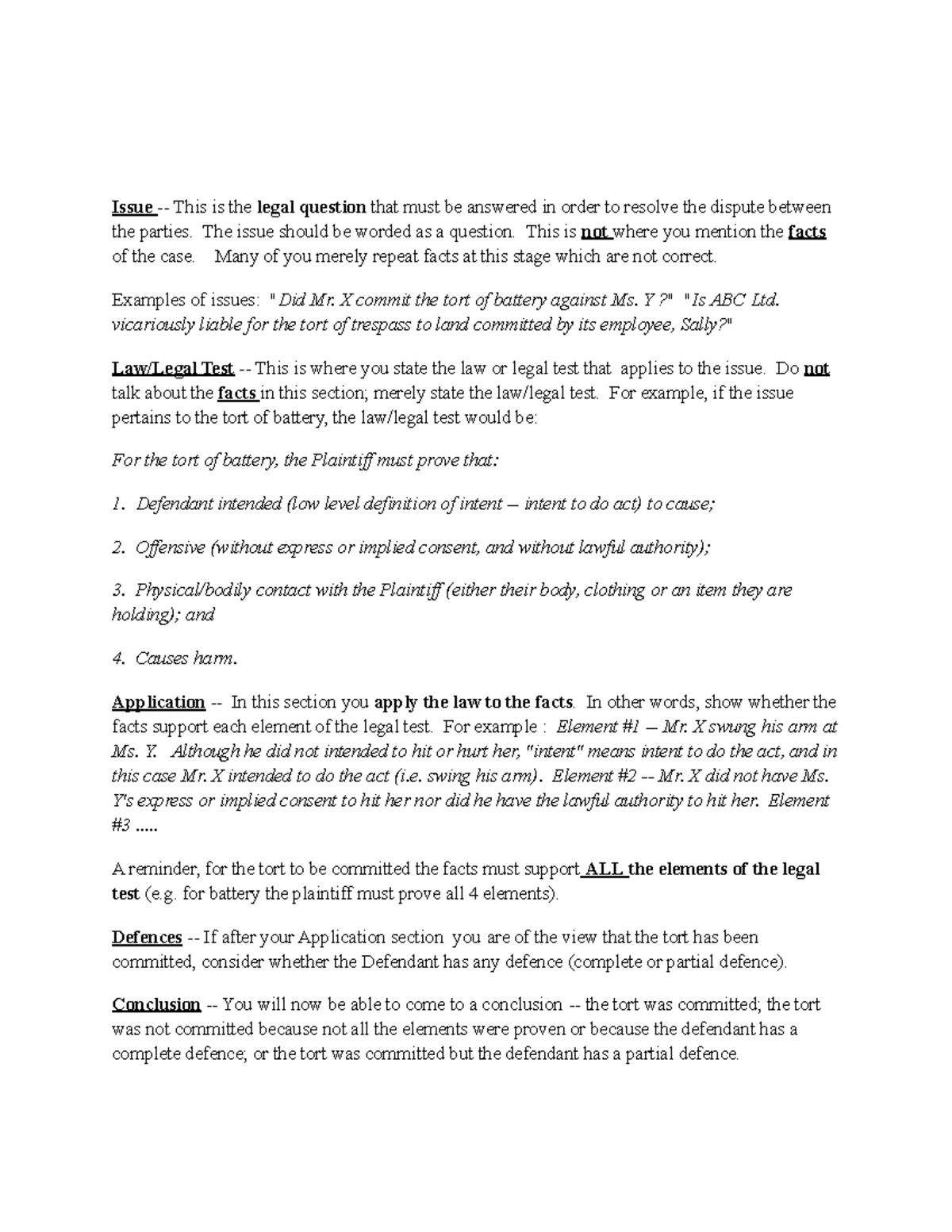 Buisness Law Examples - Nick Iannazzo - Issue - This is the legal ...