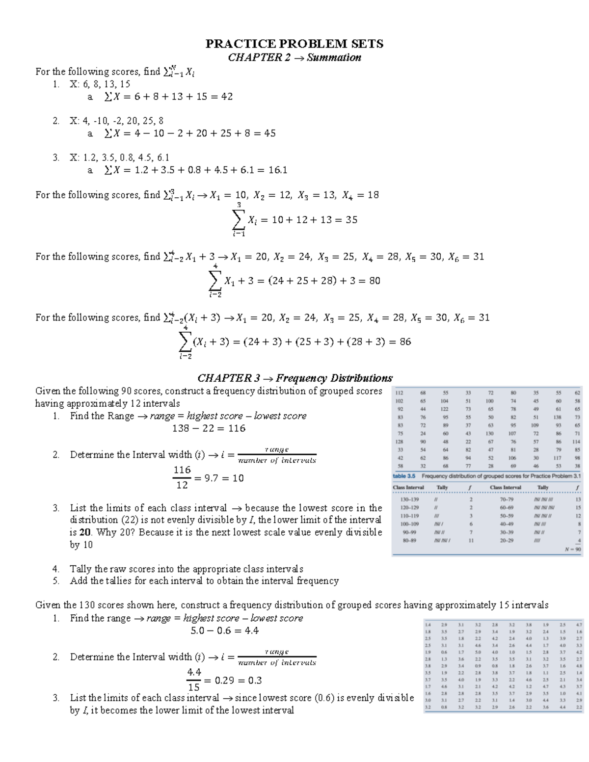 Practice Problem SETS - Midterm 1 - PRACTICE PROBLEM SETS CHAPTER 2 ...