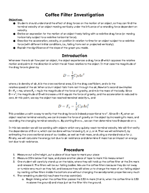 Ch8-Lab-Static Fluid Pressure and Fluid Flow - Lab Report for Ch 8-Lab: Static Fluid Pressure ...