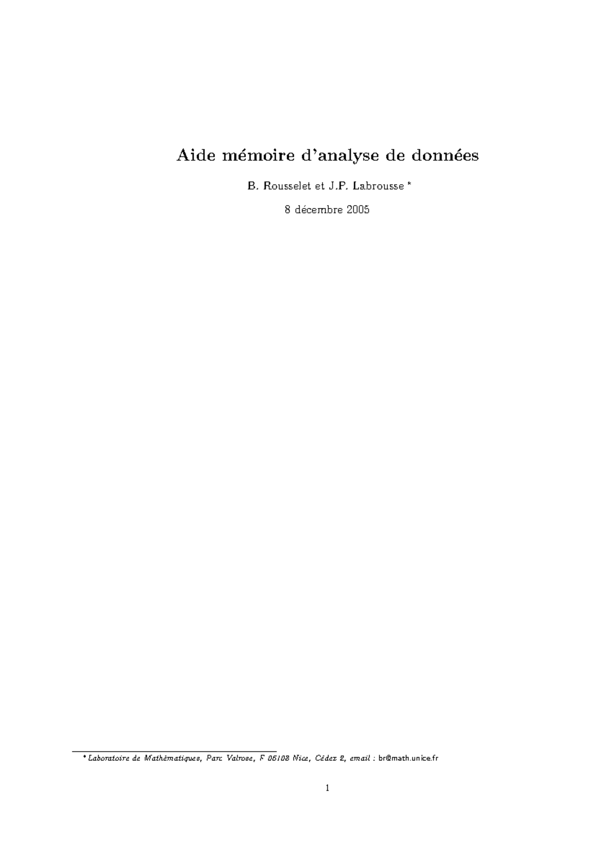 semestre 1 INTRODUCTION - Aide m ́emoire d’analyse de donn ́ees B ...