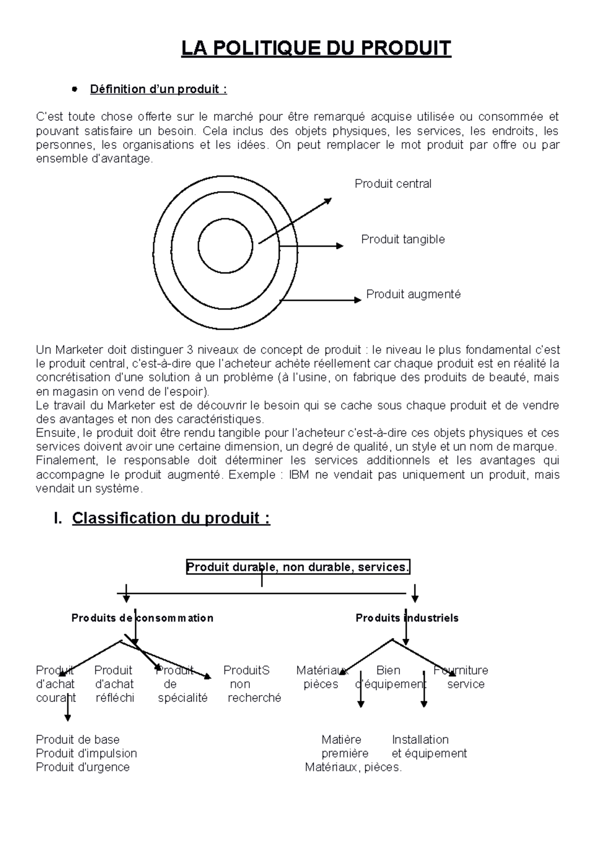 La Politique Du Produit - LA POLITIQUE DU PRODUIT Définition d’un ...