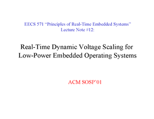 Lecture 1-intro EECS 571 principles of real time 2010 - Lecture Note EECS 571 Principles of and ...