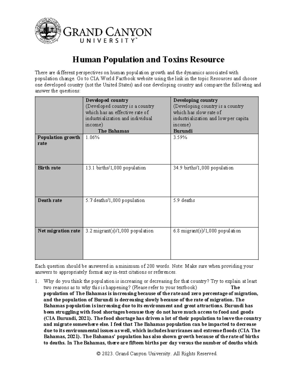 BIO 220 RS Human Populations And Toxins - Human Population and Toxins ...
