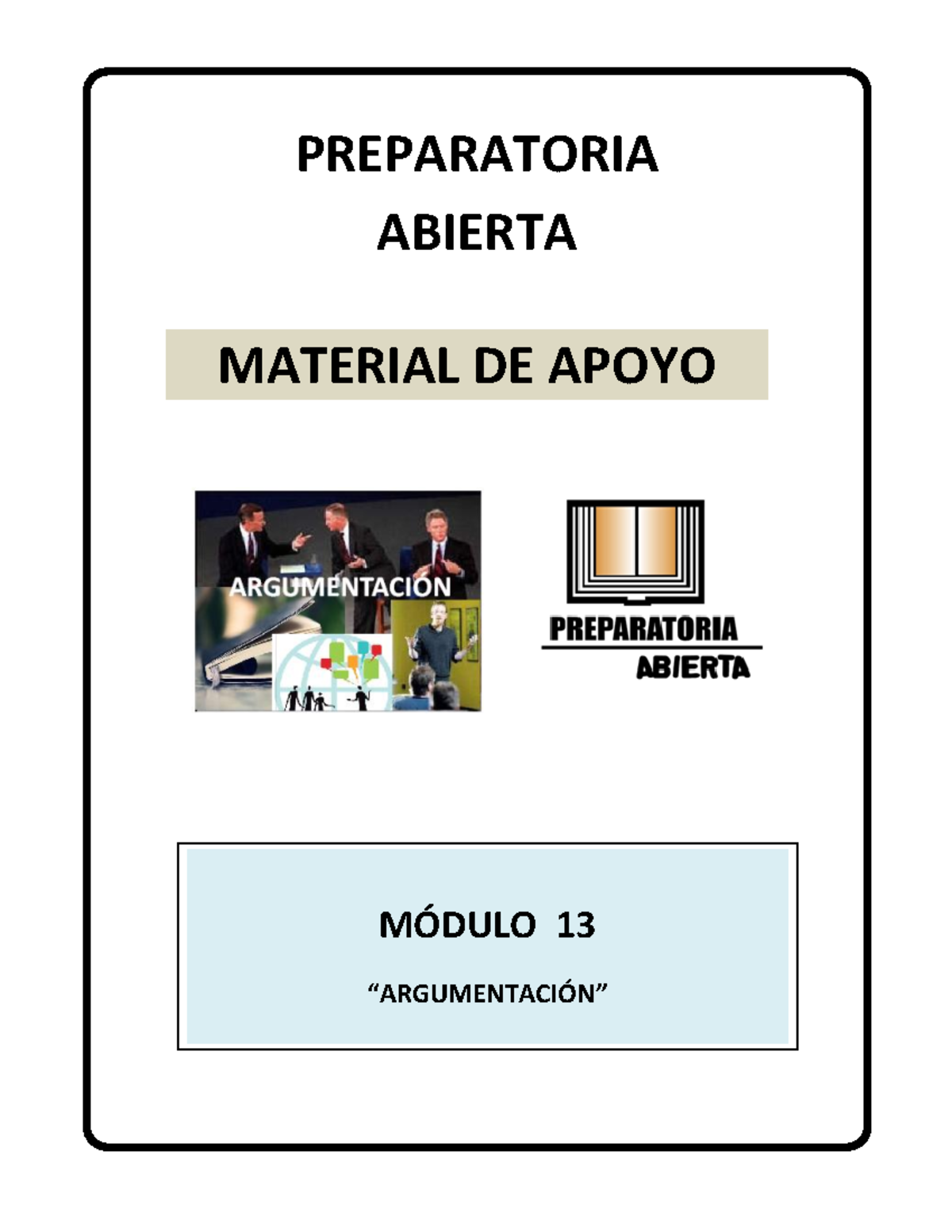 13-GUIA Módulo 13 Argumentación - MATERIAL DE APOYO MÓDULO 13 ...