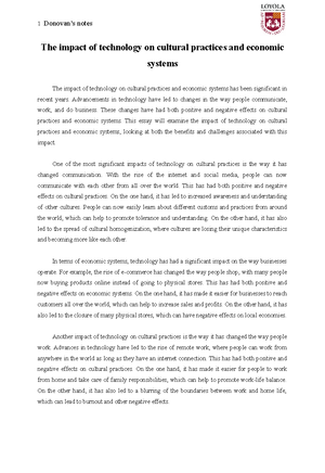 The impact of urbanization on cultural practices and economic systems ...