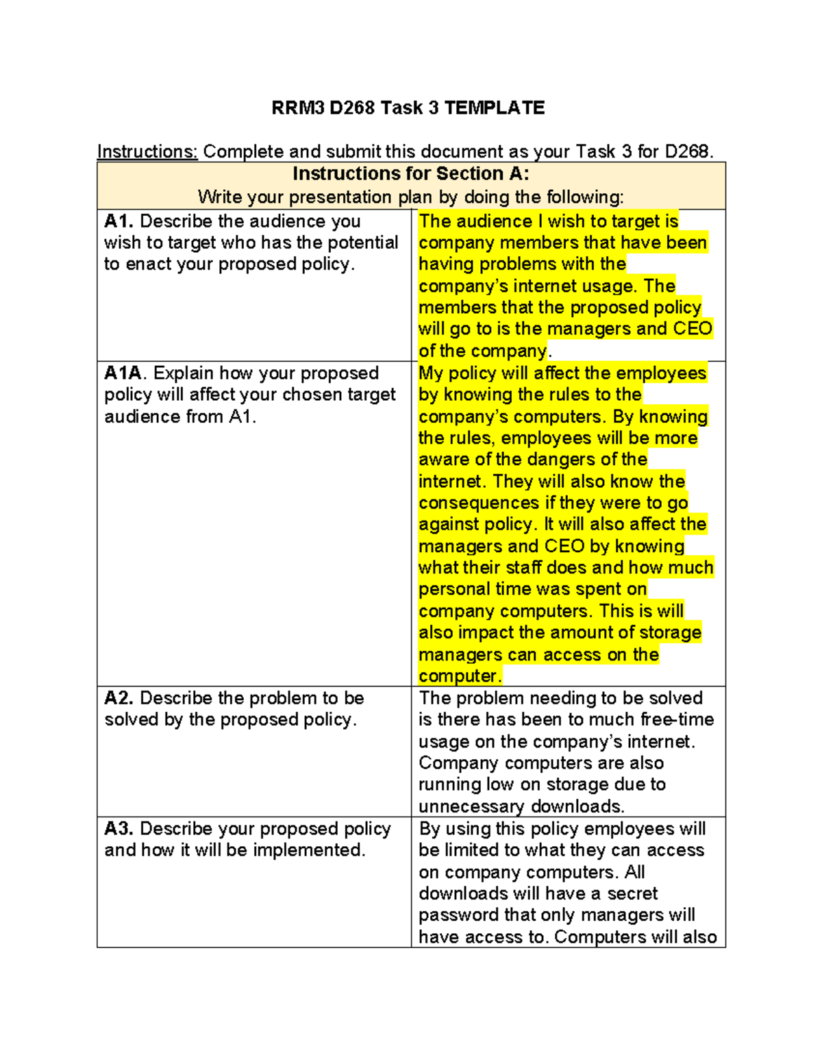 RRM3 D268 Task 3 Template - RRM3 D268 Task 3 TEMPLATE Instructions ...