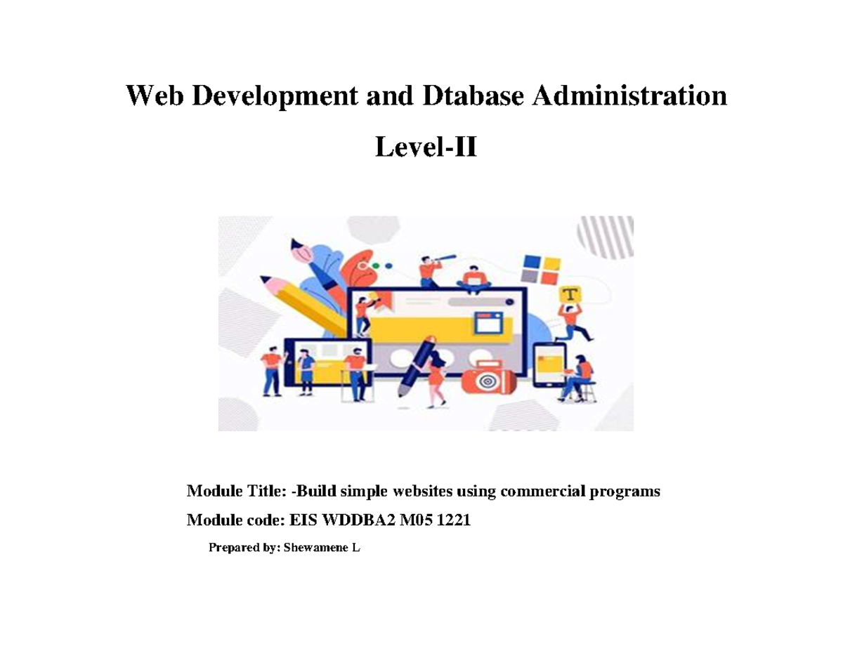 Build simple websites - lecture notes - Web Development and Dtabase ...